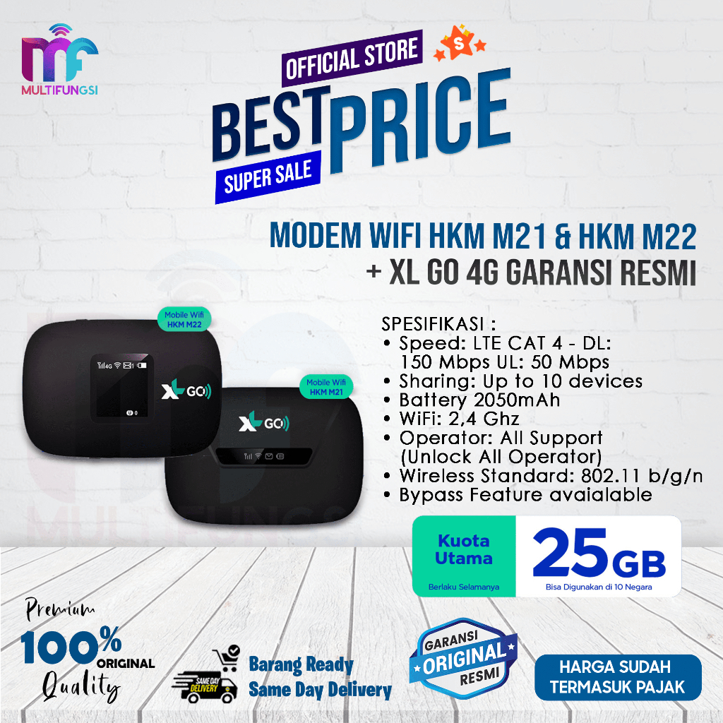 Jual Modem Wifi HKM M21 & HKM M22 + XL GO 4G Garansi Resmi | Shopee ...