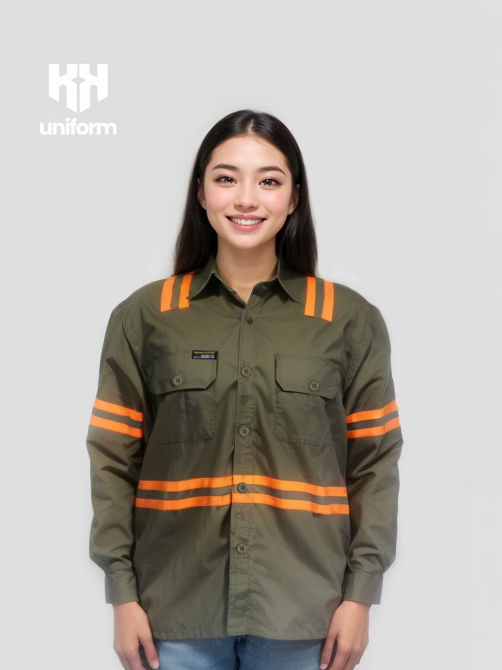 Jual KEMEJA KERJA SAFETY/ lapangan/ outdoor/ PDL lengan panjang warna ...