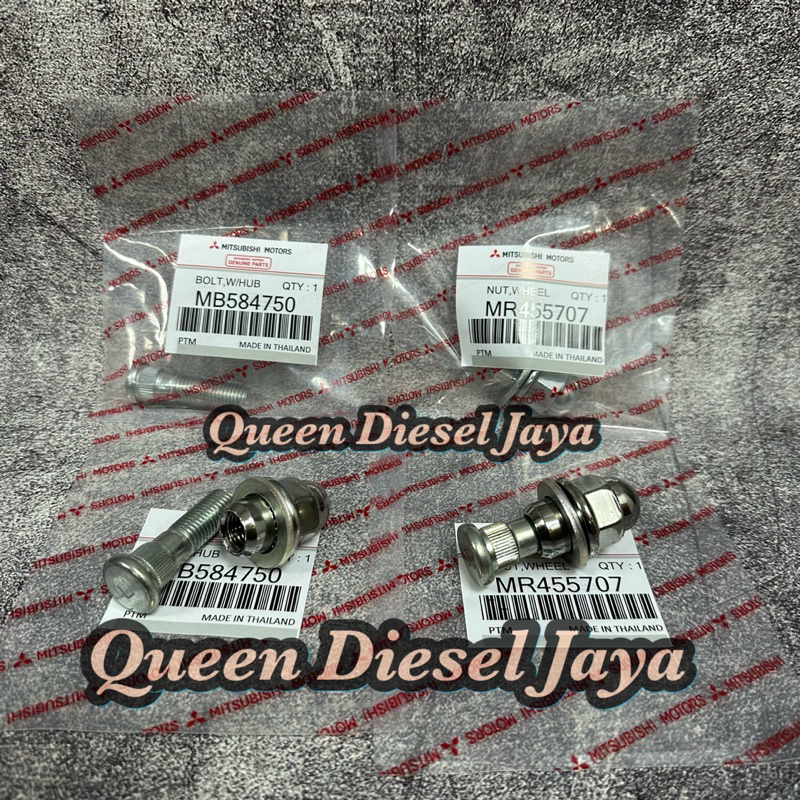 Jual Hub Bolt + Mur Baut Roda Set Pajero Sport Triton Outlander Asli ...