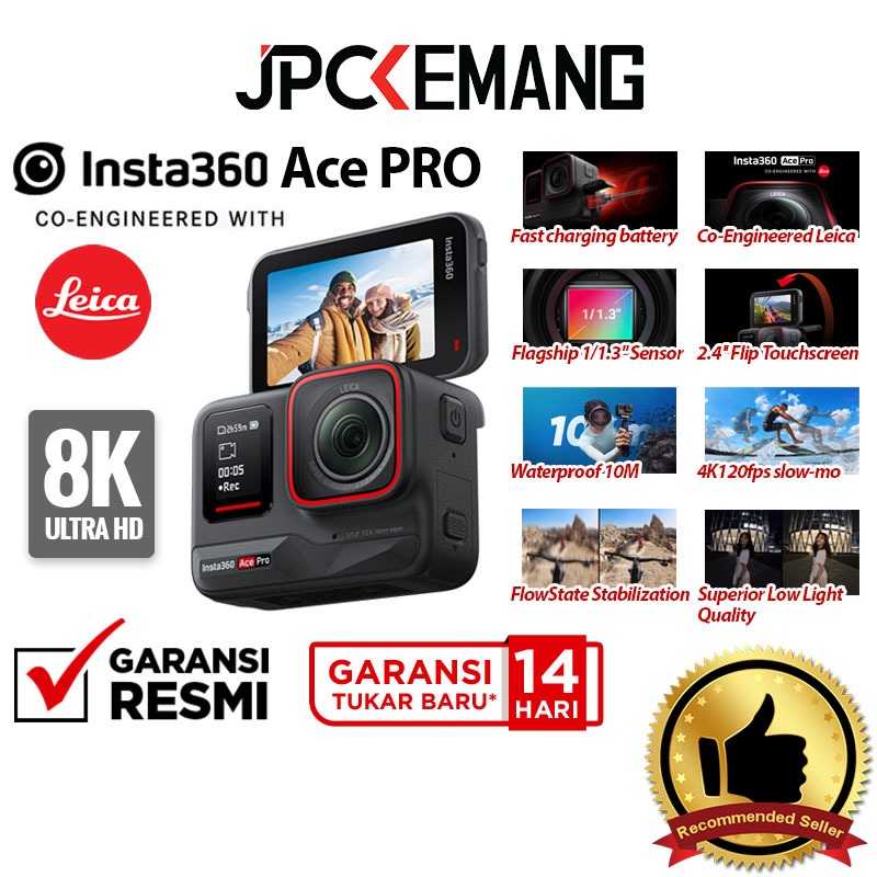 Jual Insta360 Ace Pro 8K / Insta360 Ace 6K UHD Leica Action Camera Insta 360 Action Cam Garansi ...