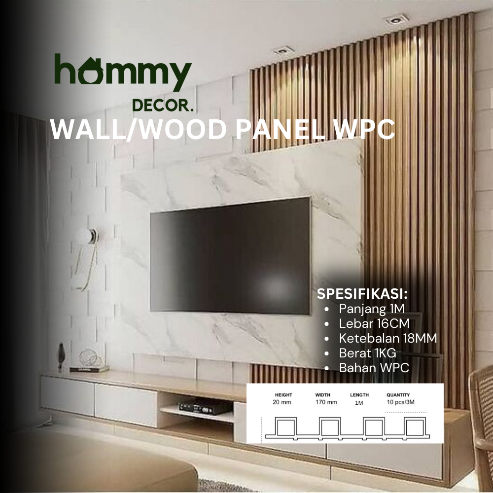 Jual Wall panel WPC/Wood panel PVC 1M X 16CM Premium Termurah dan Lengkap | Shopee Indonesia