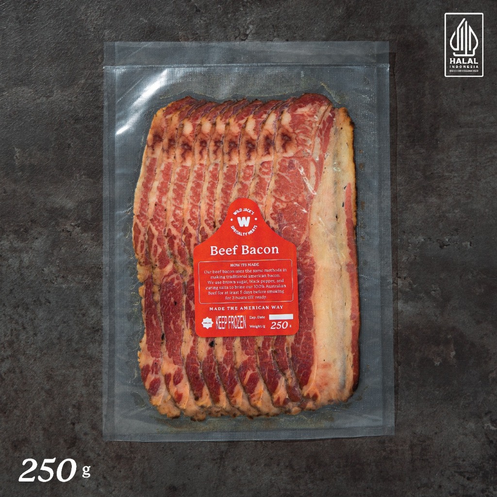 Jual Beef Bacon / Wild Jack's American Beef Bacon / Daging Sapi Bacon ...
