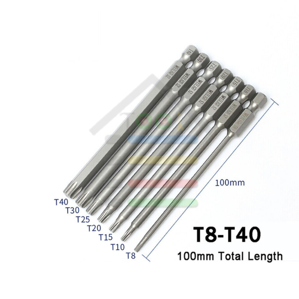 Jual TORX SCREWDRIVER T8 T10 T15 T20 T25 T27 T30 T40 SET 8IN1 LUBANG ...