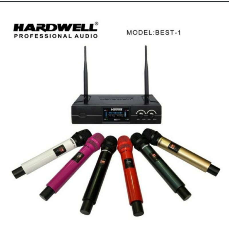 Jual Mic wireless Hardwell best 1 original 2 handle digital | Shopee ...