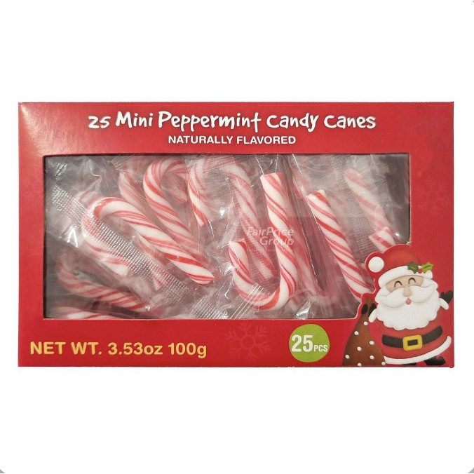 Jual 25 Mini Peppermint Candy Canes Christmas Edition 100g | Shopee ...