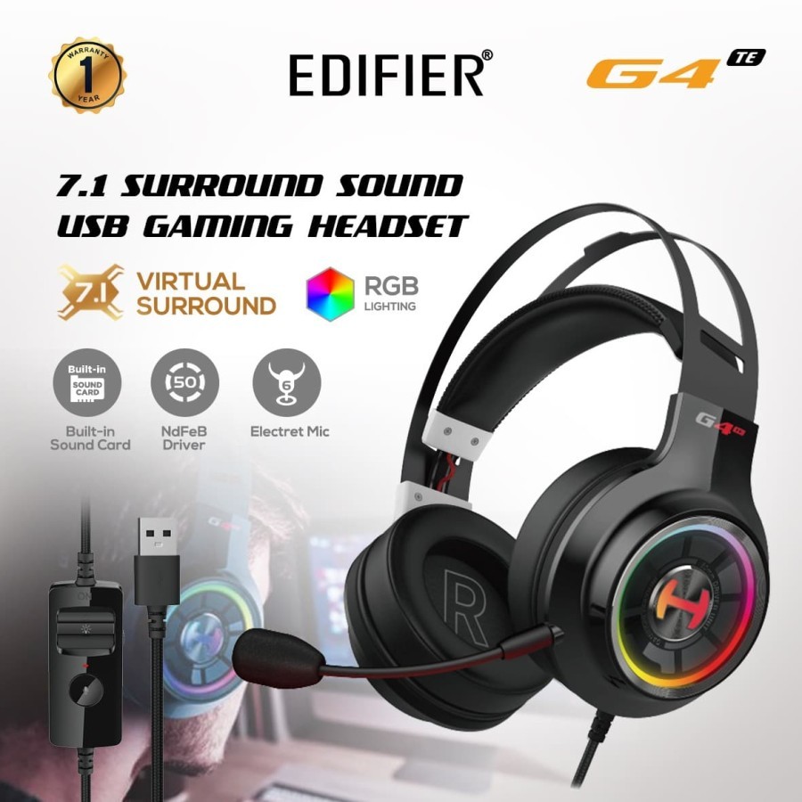 Jual Edifier G4 Te 7.1 Surround Sound Gaming Headset | Shopee Indonesia