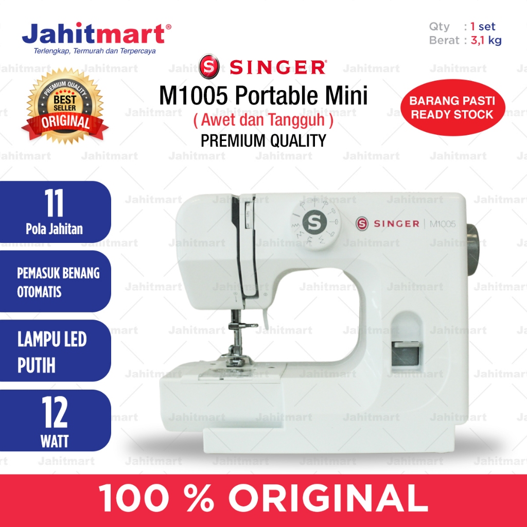 Jual Mesin Jahit Portable Mini Multifungsi Merk SINGER M1005 | Shopee Indonesia
