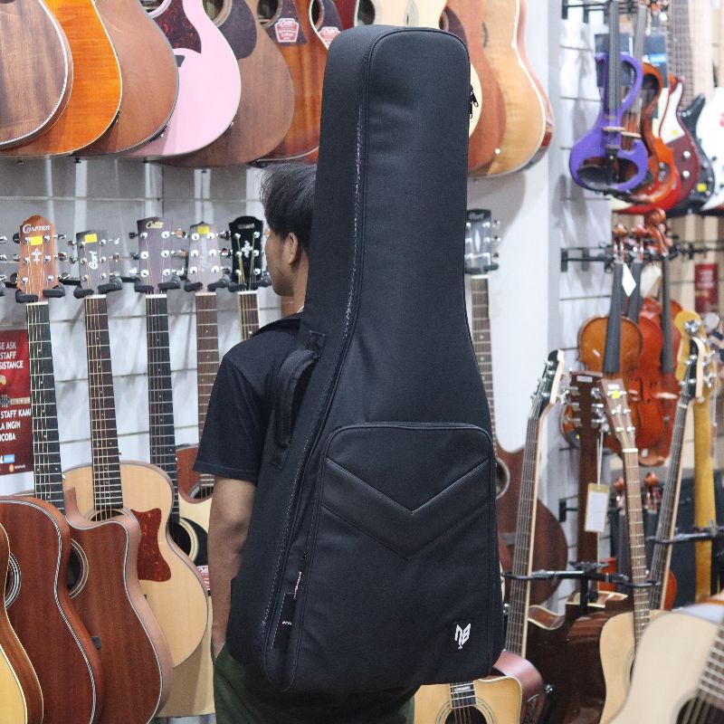 Jual NB Style Gitar Akustik Jumbo Black - Gigbag Tas Gitar Akustik ...