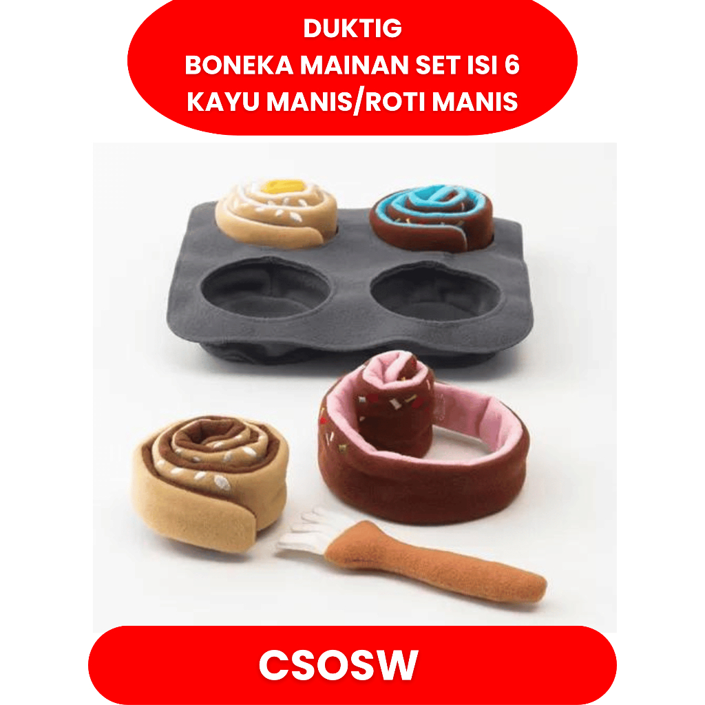 Jual IKDUK Boneka mainan set isi 6 kayu manis/roti manis | Shopee Indonesia