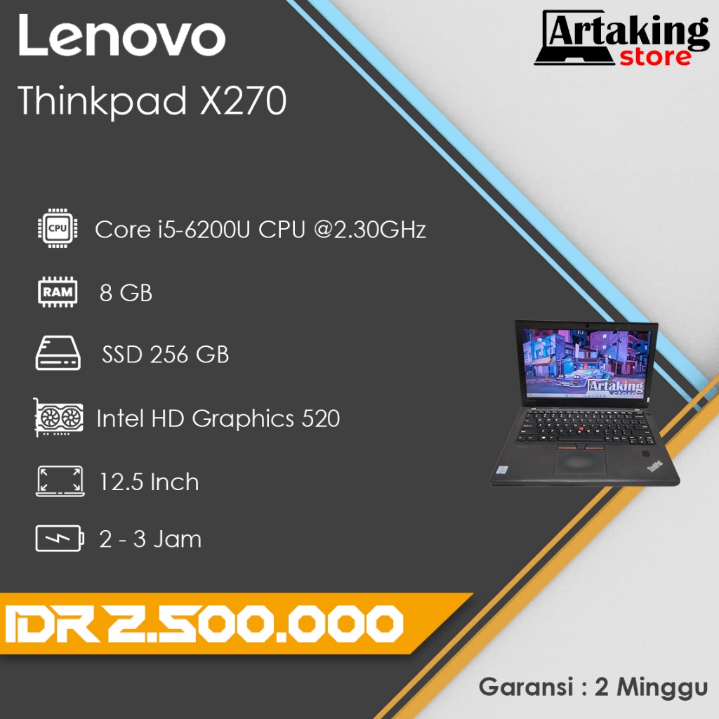 Jual Lenovo Thinkpad X270 - Core i5 - Gen 6th | Shopee Indonesia