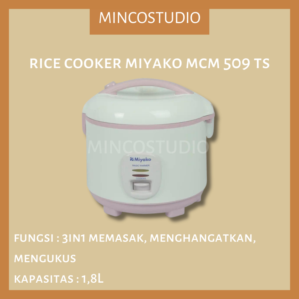 Jual RICE COOKER MIYAKO MCM 509 TS 3IN1 / RICE COOKER MIYAKO 1,8L ...