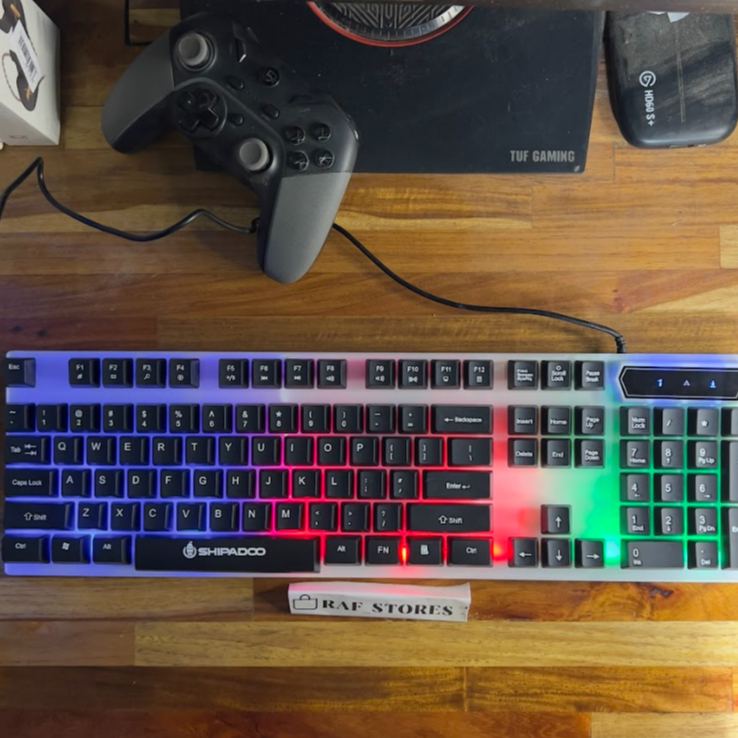 Jual Keyboard Gaming RGB Shipadoo Full size | Shopee Indonesia