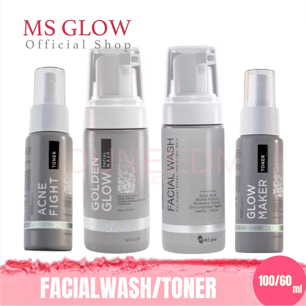 Jual Facial Wash MS Glow | Sabun Wajah MS Glow | Toner Glowing | Toner ...