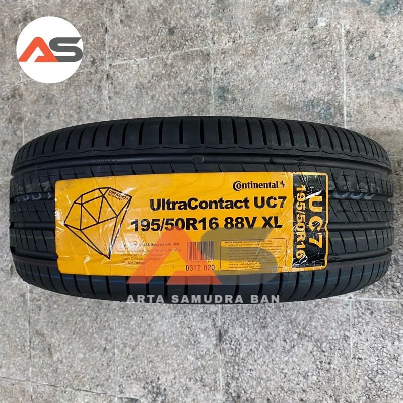 Jual Ban Continental Ultra Contact UC7 195 / 50 R 16 R16 | Shopee Indonesia