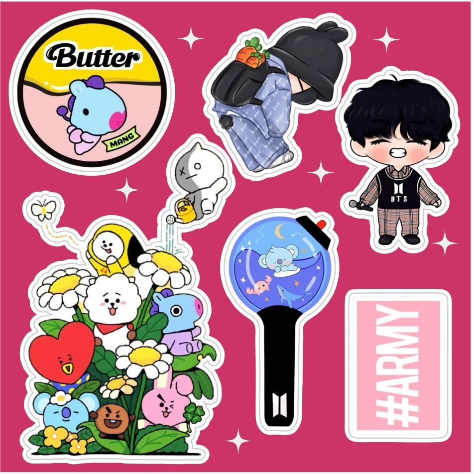 Jual sticker kpop bts kpop freebies bt21 bts merchandise official ori ...