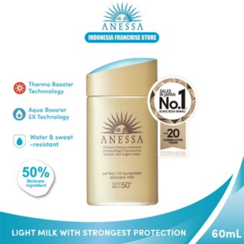 Jual Anessa Perfect UV Sunscreen Skin Care Milk SPF 50+PA++++ | Shopee Indonesia