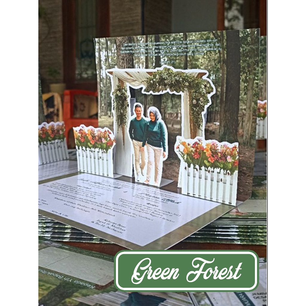 Jual Undangan Pernikahan Pop Up Mewah Custom Foto Prewed Unik Undangan ...