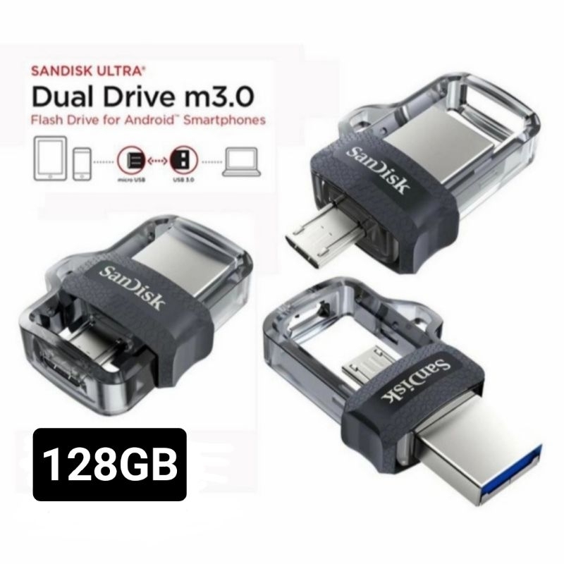 Jual Flashdisk OTG Micro USB 128GB Sandisk Dual Drive Flash Disk 128 GB | Shopee Indonesia