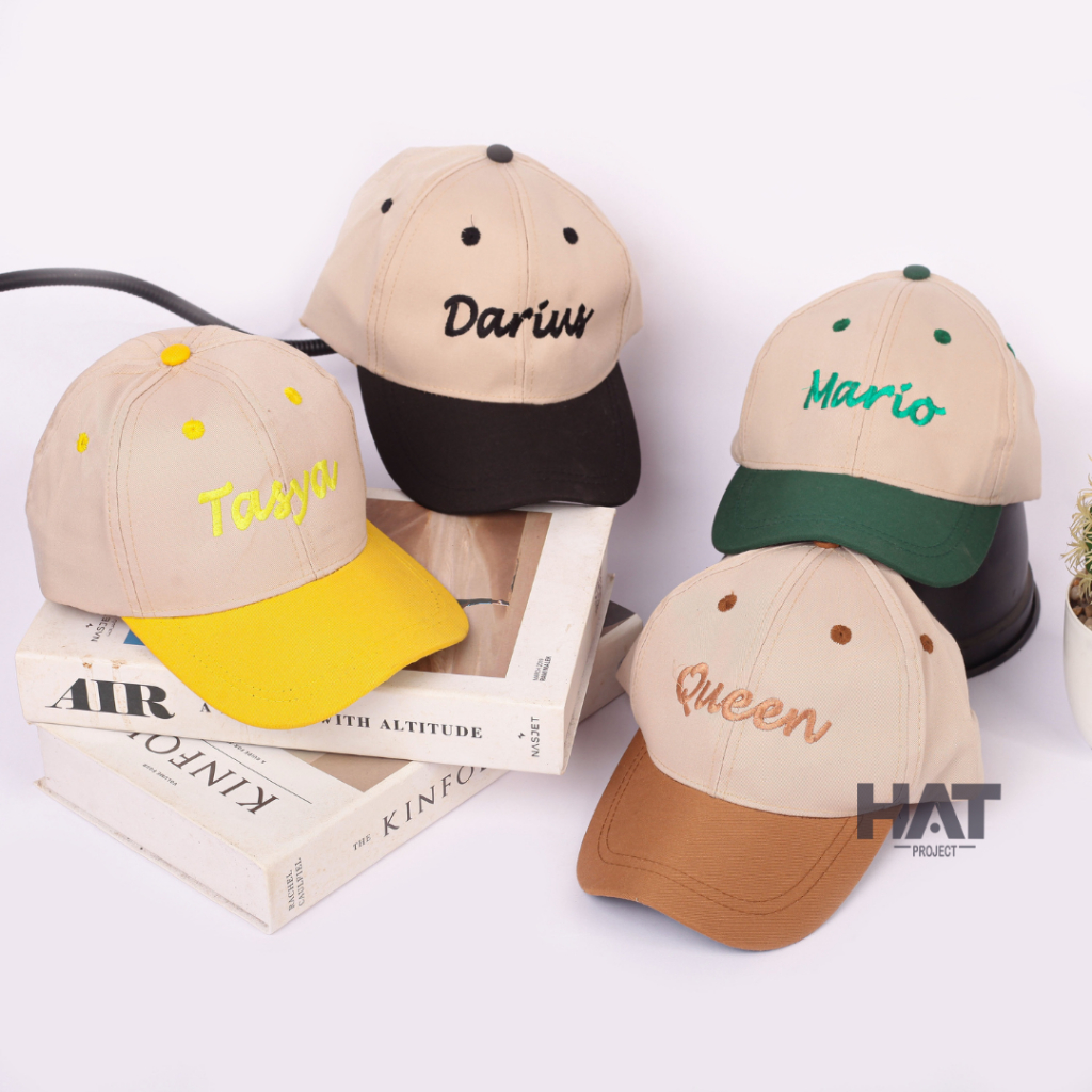 Jual Topi Anak Kombinasi Warna Two Tone Free dan drill anak Custom ...