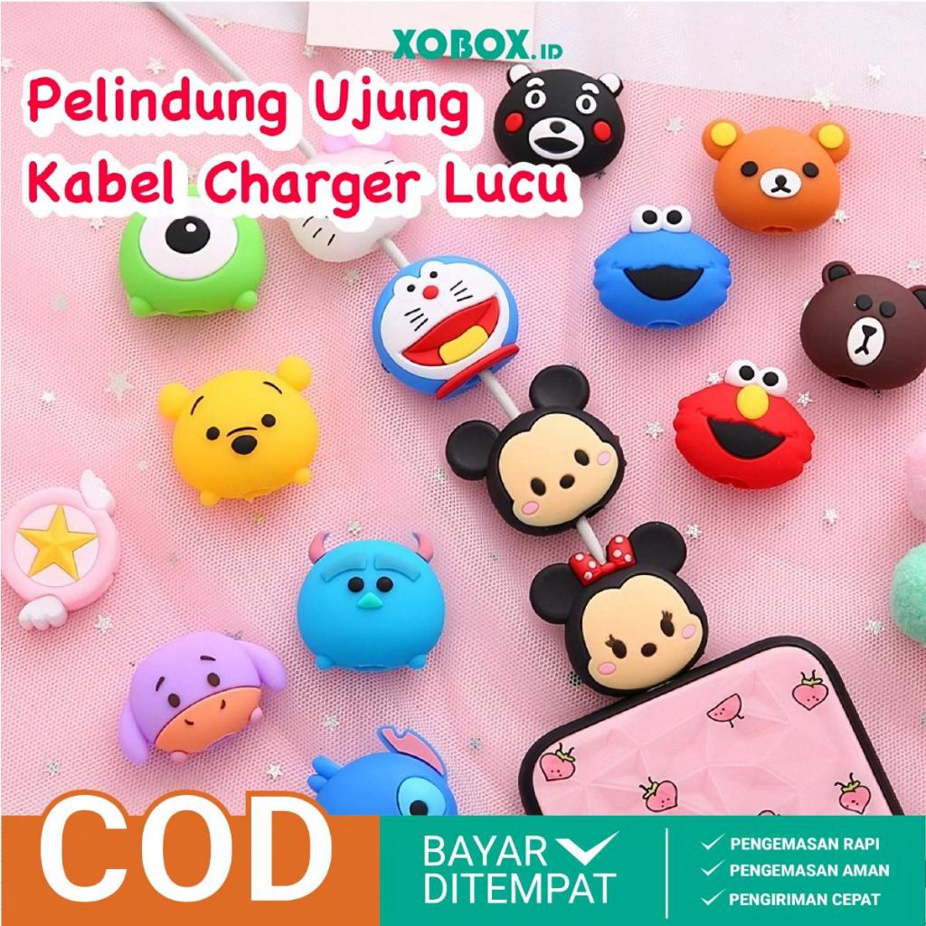 Jual Pelindung Ujung Kabel Charger Karakter 3D Lucu Protector USB Cable ...