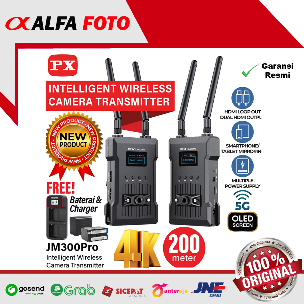 Jual Wireless Camera Transmitter Receiver PX JM 300 Pro 4K bukan ...