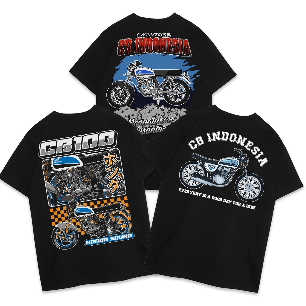 Jual KAOS CB - KAOS SABLON MOTIF - MOTOR SERIES | Shopee Indonesia