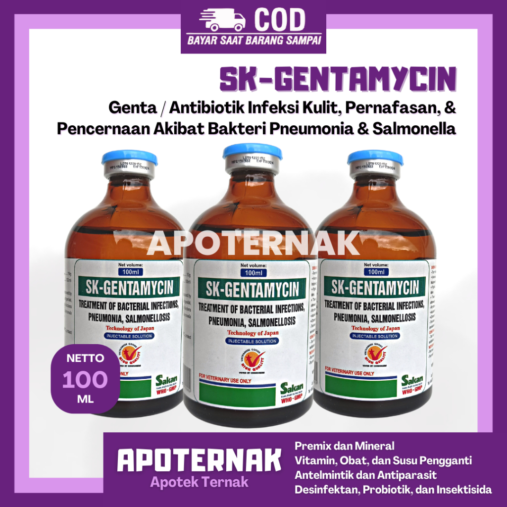 Jual SK GENTAMYCIN 100 mL Antibiotik Genta Infeksi Kulit Pencernaan ...