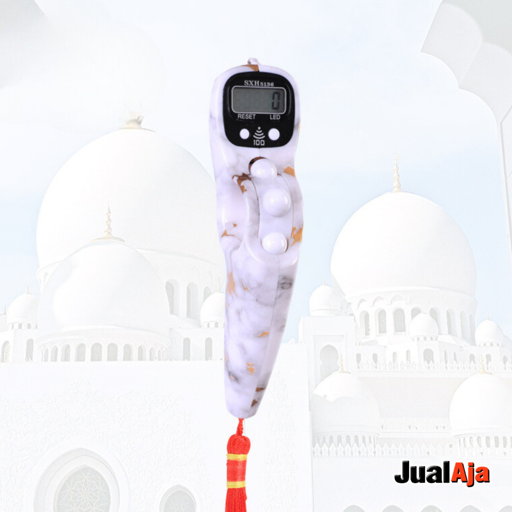 Jual Tasbih Digital Alarm Bunyi Beep 100 Motif Marmer dan Kayu + Lampu ...