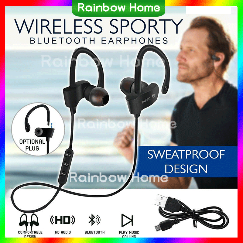 Jual [ COD ] Rainbow Home Headset Wireless Sport Bluetooth RT588 ...