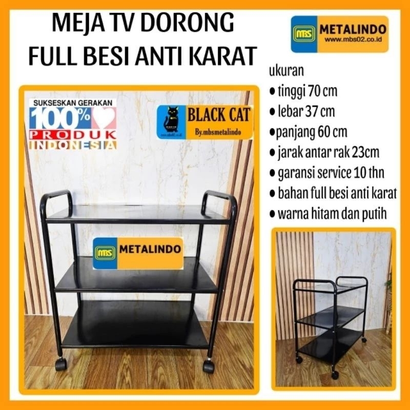 Jual Meja tv meja dorong MBS meja 3 susun serbaguna meja dapur | Shopee ...