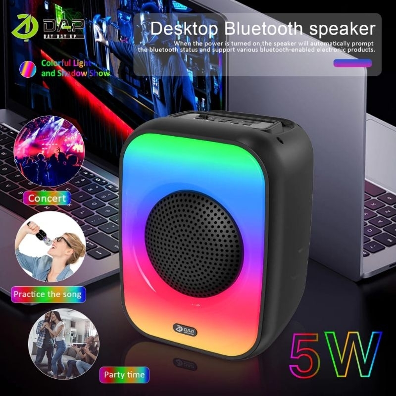 Jual Dap bluetooth speaker RGB ligh4 inch D-VY21 | Shopee Indonesia