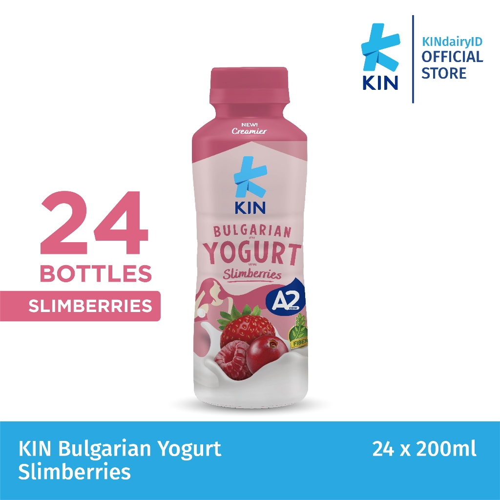 Jual KIN Bulgarian Yogurt Slimberries (24x200 ML) | Shopee Indonesia