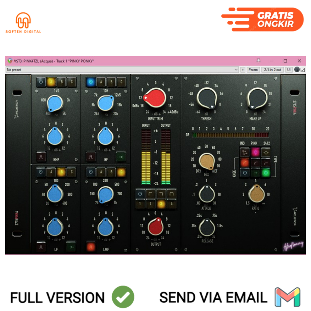Jual Acustica Audio - PINK 4 VST Plugin koleksi peralatan studio Amerika yang terkenal dari ...