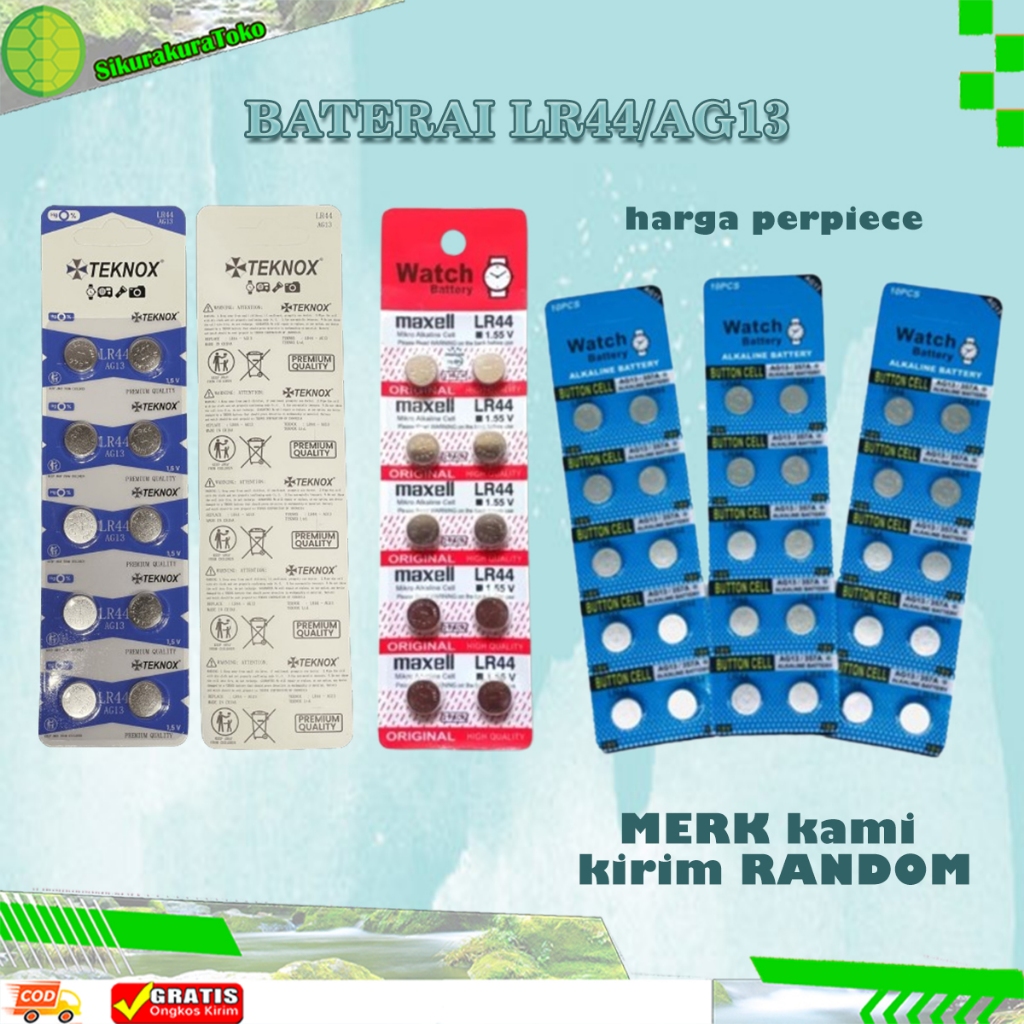 Jual (SKR) Batre kancing LR44 / Battery AG13 / LR44 / AG 13 / LR 44 / Baterei L1154F Baterai ...