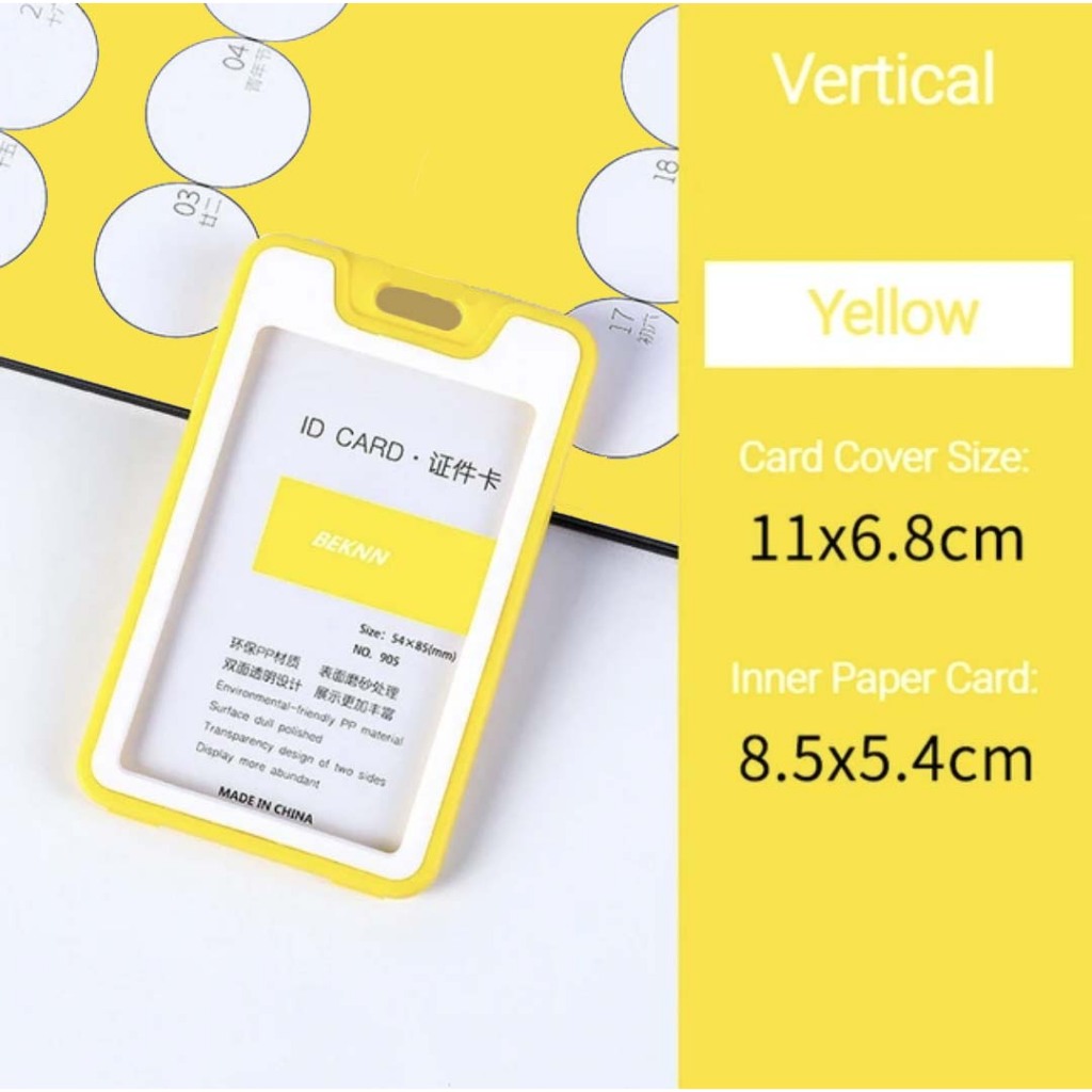 Jual Id Card Holder Name Tag Casing Id Holder 2 sisi Mika Bening Tempat ...