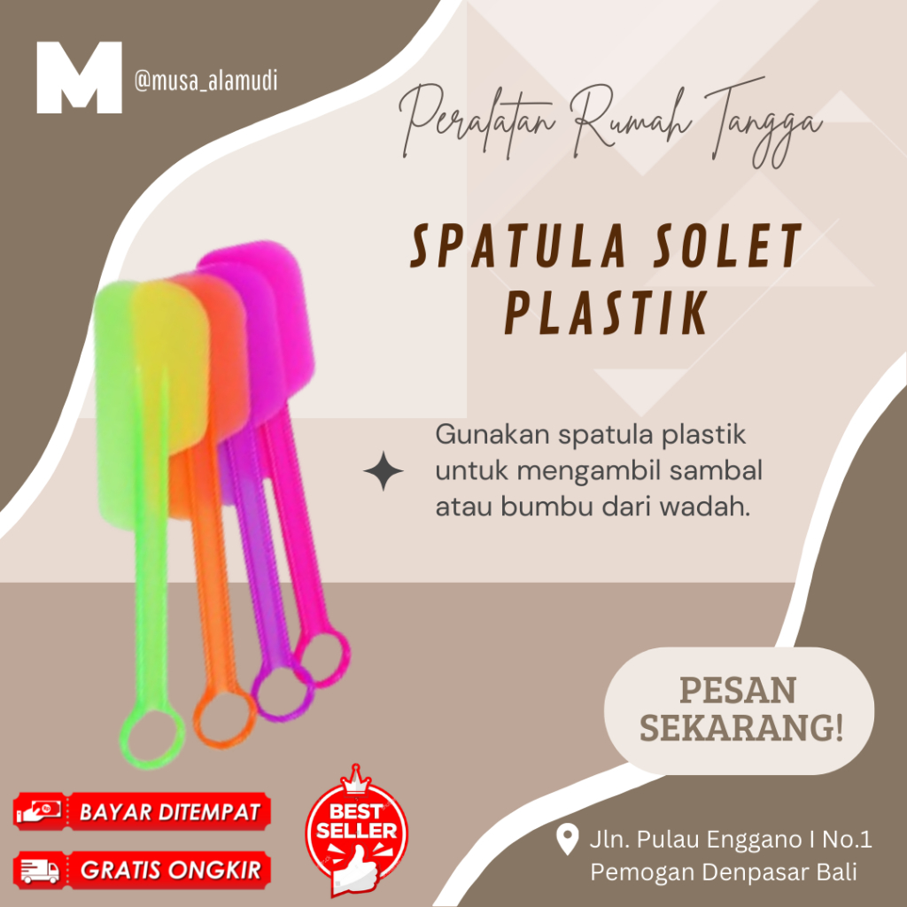 Jual Spatula Solet Sambal,Bumbu Dan Kue Warna DX Plastik Teb | Shopee ...