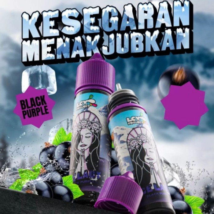 Jual LIQUID LCV ICE LADY BLACK PURPLE 2X60ML FREEBASE AUTHENTIC BY LCV ...