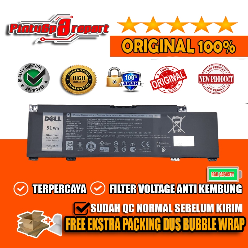 Jual Baterai Battery Laptop DELL G3 P98F 266J9 ORIGINAL | Shopee Indonesia