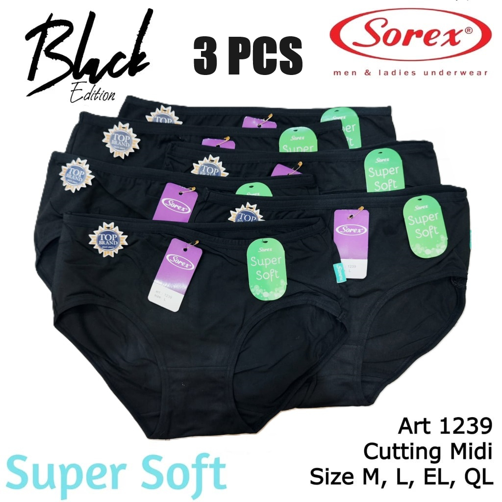 Jual Isi 3 PCS, 6 PCS, 12 PCS Celana Dalam Wanita Sorex 1239 CD Wanita CD Sorex Super Soft ...