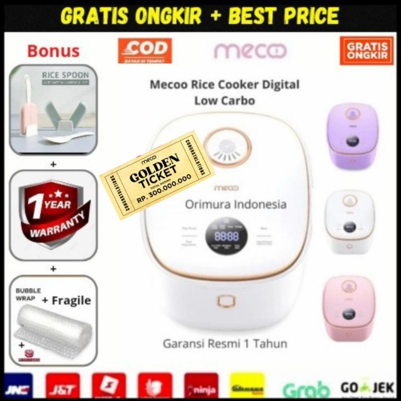 Jual Rice Cooker Digital Mecoo 3L - Low Carbo Rice Cooker - Rendah Gula ...