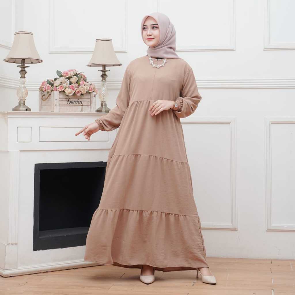 Jual Maxi Dress Cringkel Jumbo Size M L XL XXL Bahan Cringkel Airflow ...