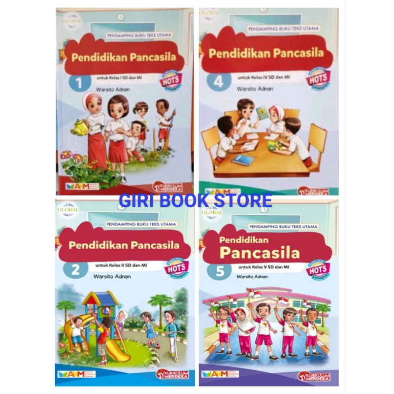 Jual Global Pendidikan Pancasila PPKN SD/MI Kelas 1 2 4 5 Kurikulum Merdeka Tiga Serangkai ...