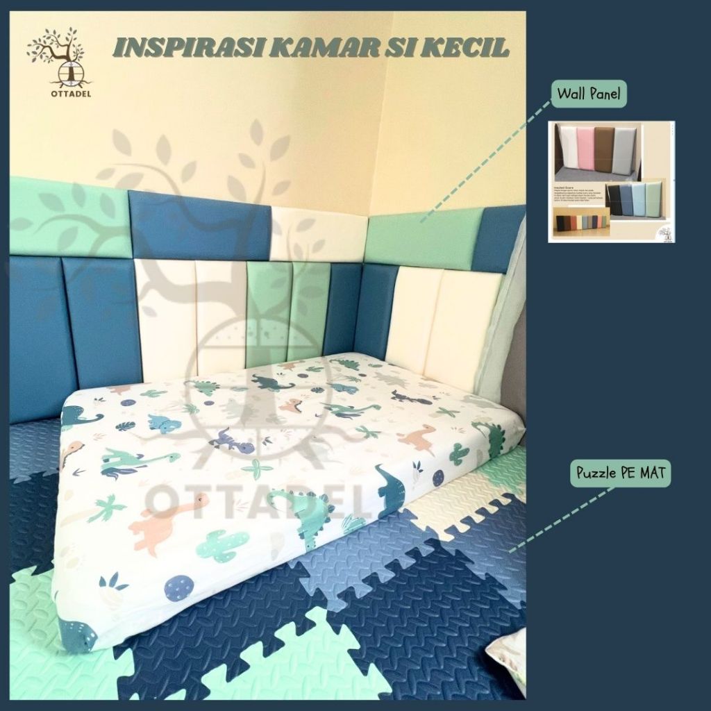 Jual Ottadel 20 X50 cm PVC Soft Wall Panel/Panel Dinding Empuk/Headboard/ Children PVC Soft Wall ...
