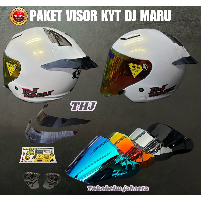 Jual Kaca Helm KYT DJMARU Visor open venom FLAT DJMARU (visor+spoiler ...