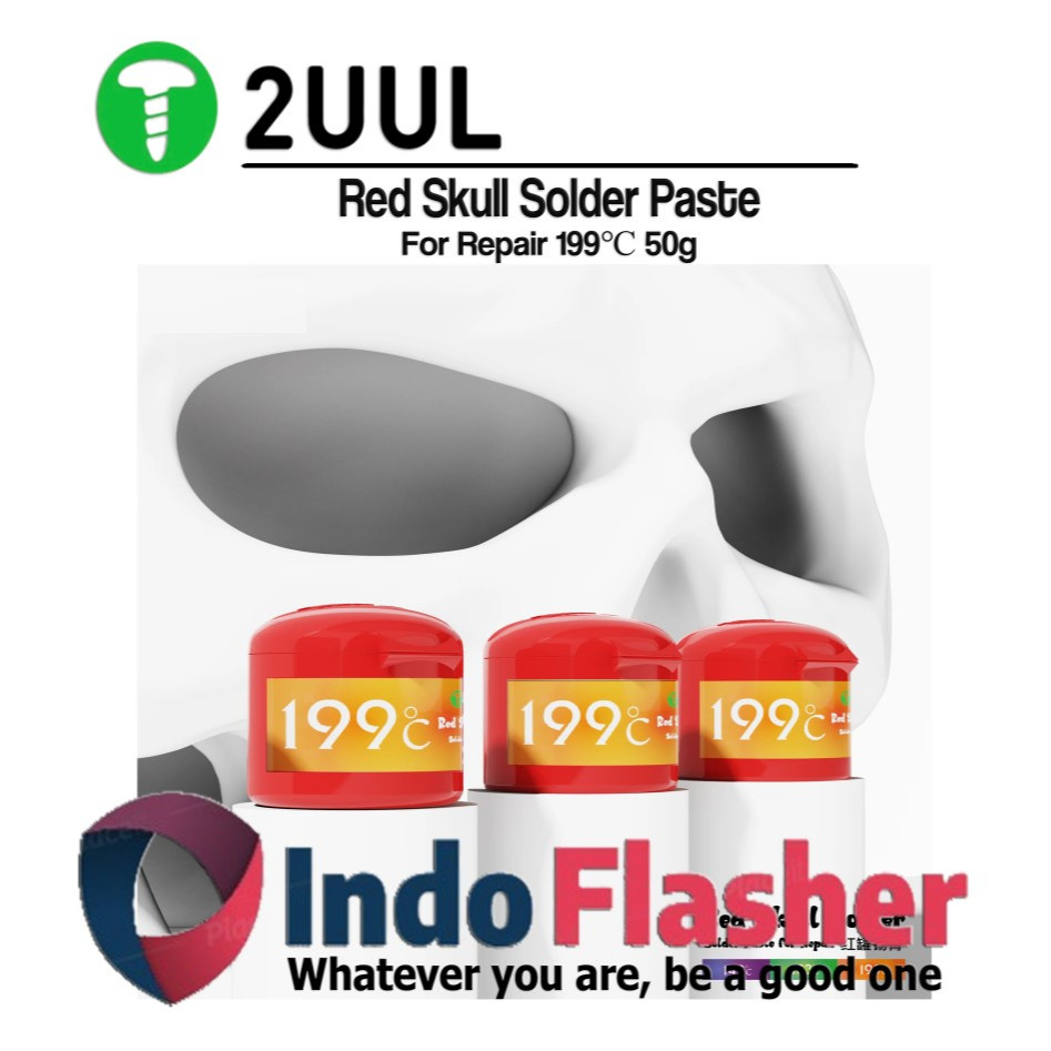 Jual 2UUL RS199 Red Skull Solder Paste for Repair 199℃ 50g Timah Low ...