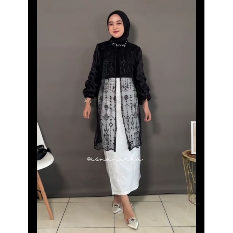 Jual PHARI Outer Organza Mewah Premium Ethnic Outer Etnik Outer Tille ...