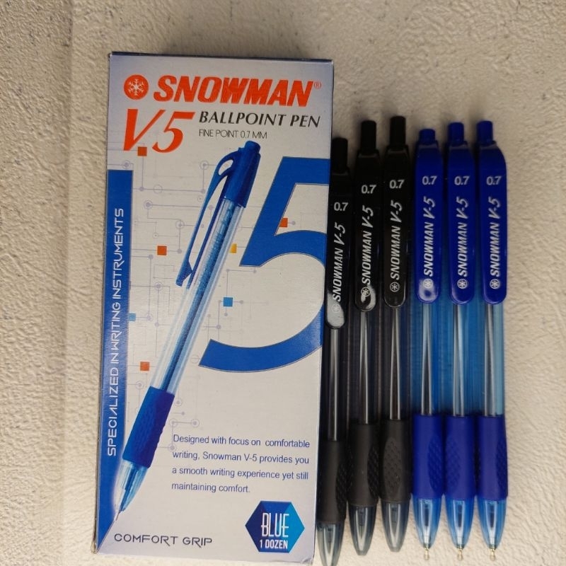 Jual Pulpen snowman V5 0,7mm /per pak | Shopee Indonesia