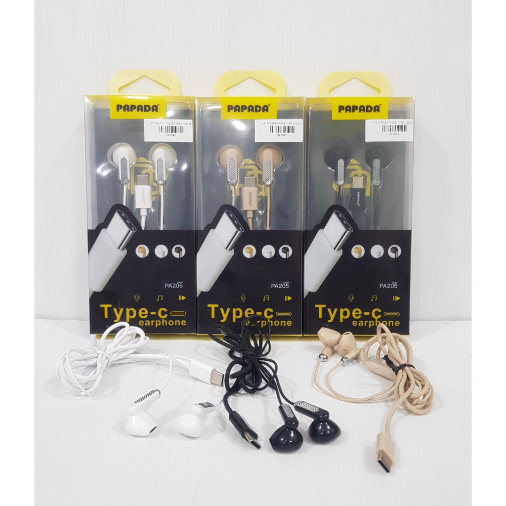 Jual PAPADA PA205 Handsfree/Headset Type-C Wired | Shopee Indonesia