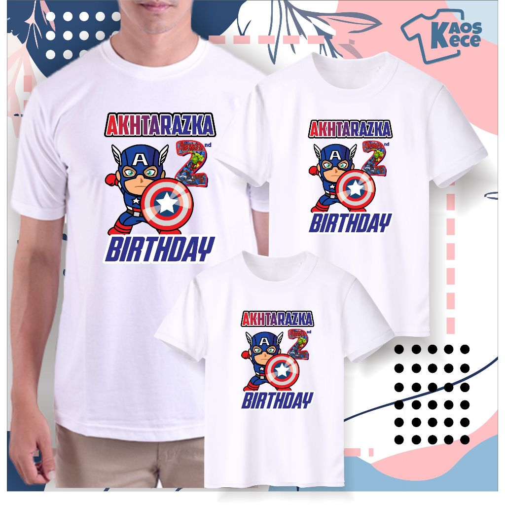 Jual Kaos Ulang Tahun Anak / Baju couples Captain Amerika ulang tahun ... Jual Kaos Ulang Tahun Anak / Baju couples Captain Amerika ulang tahun ...