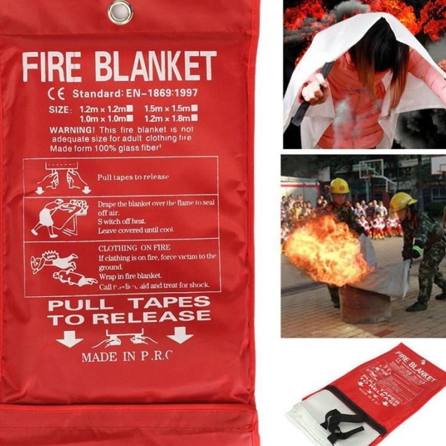 Jual Ready Fire Blanket Kain Selimut Pemadam Tahan Api Fiberglass Flame ...